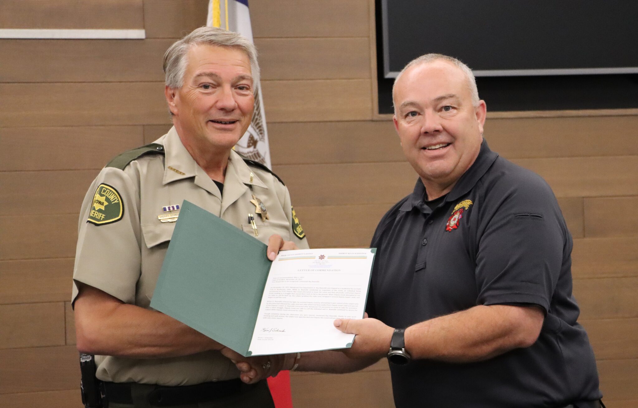 Nevada Fire Chief receives Letter of Commendation from Polk County ...